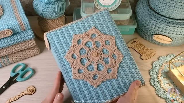 старые БЛОКНОТЫ в новых ОБЛОЖКАХ _ вязание крючком