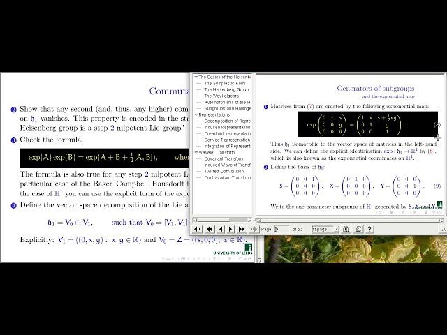 The Heisenberg group: Lecture 2 (2017)