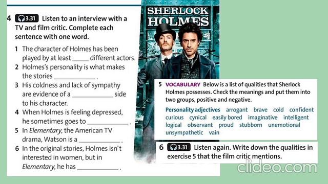 2 solutions pre intermediate unit 8 Sherlock Holmes Cultural bank