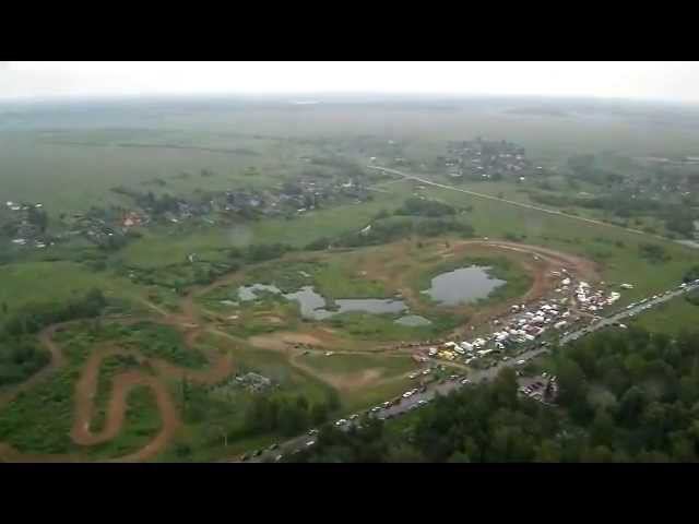 Мотокросс в с. Селихово с самолета, лето 2011