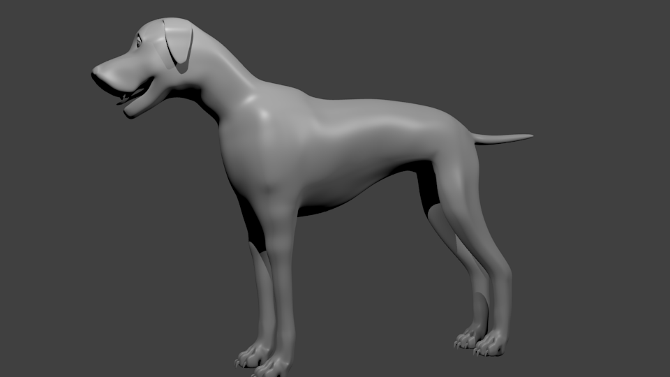 Графический дизайн. Blender. Анимация собаки.mp4