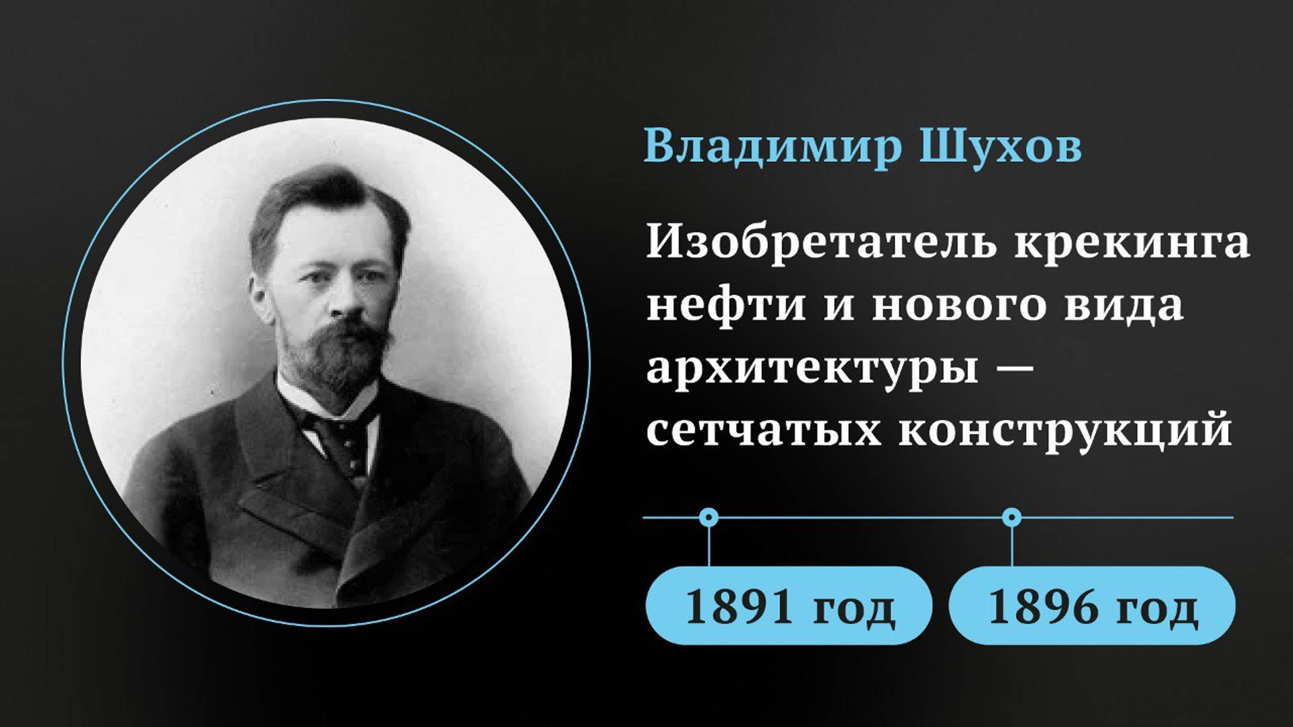 Владимир Шухов. Изобретатель крекинга нефти и нового вида архитектуры — сетчатых конструкций