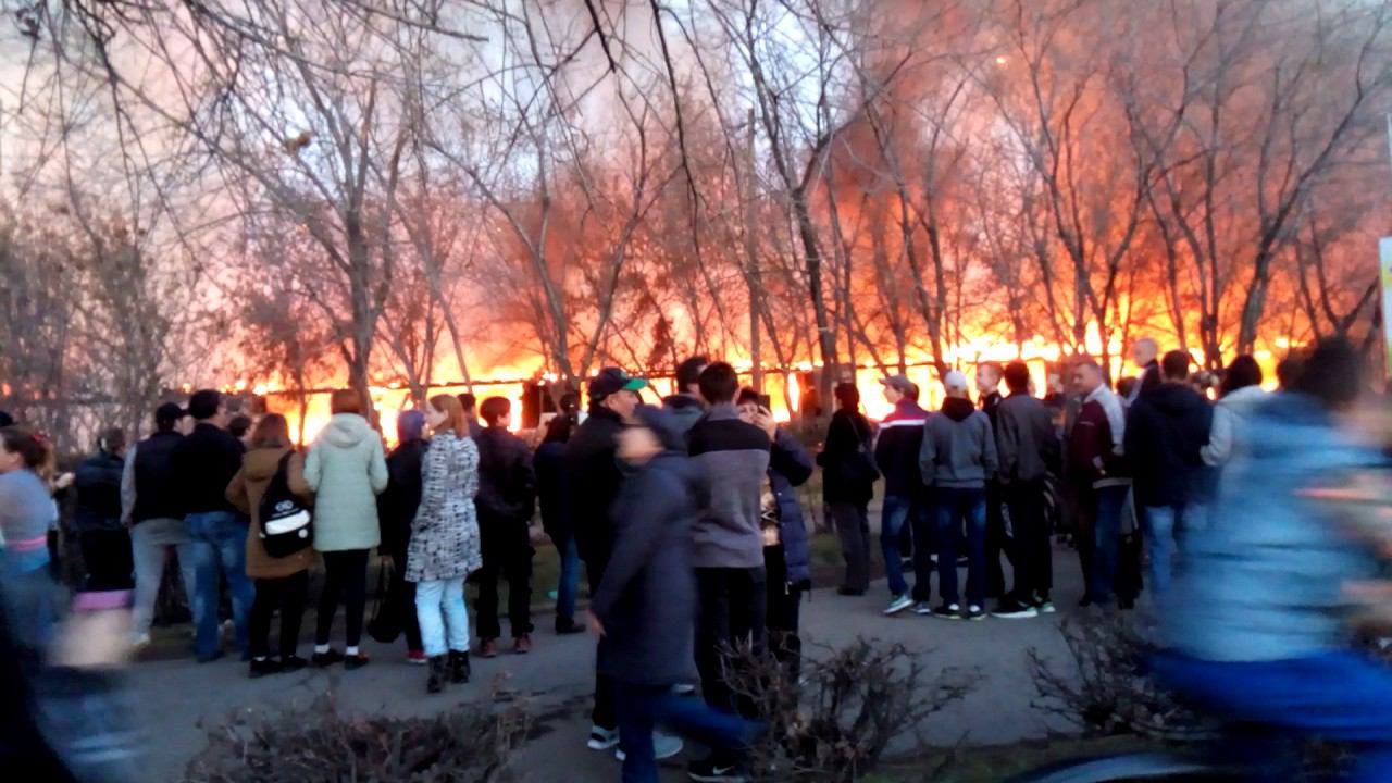 Пожар в Минусинске 25.04.2017 Часть 2