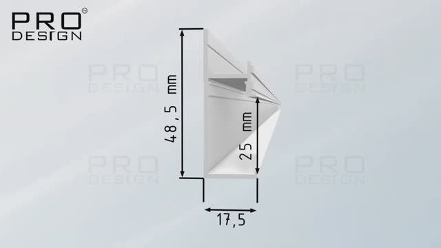 Плинтус Pro Design 7210 с нижней полкой