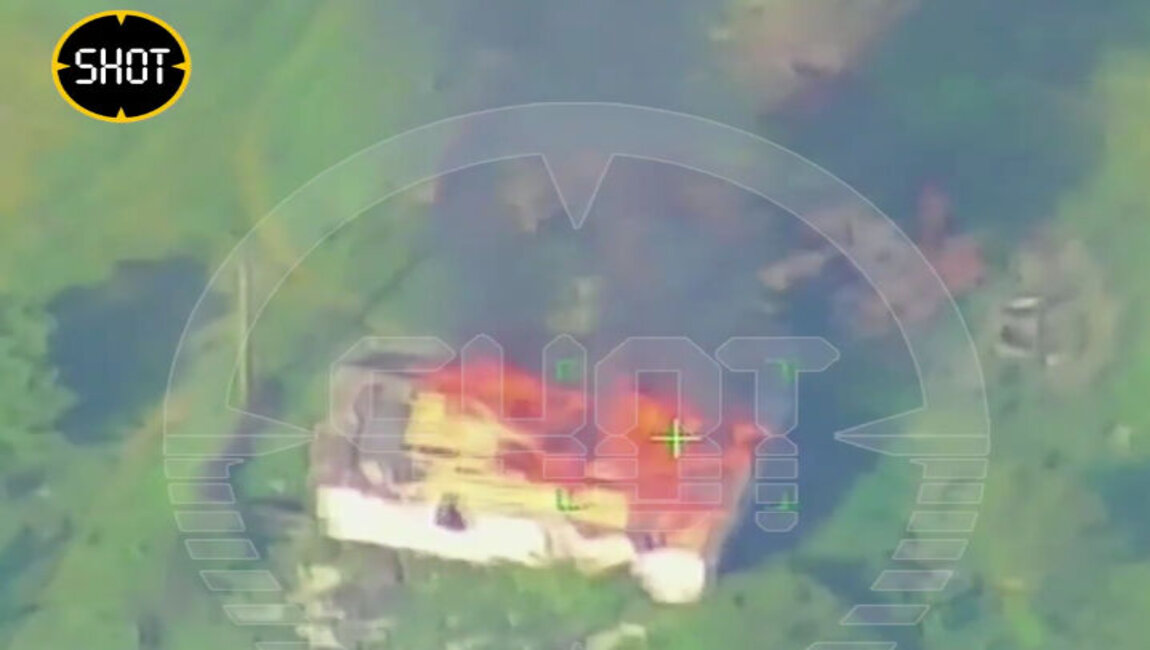 Удар УС по позиции ВСУ в с. Диброва, Черниговской обл./Strike at the ukrainian position in Chernigov