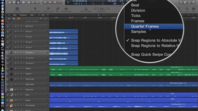 Logic Pro X - Video Tutorial 12 - Snap Modes, Absolute Grid, Relative Grid