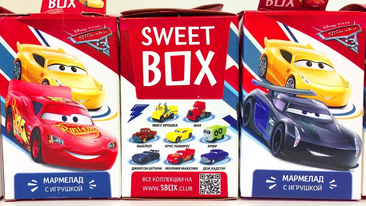 Тачки Игрушки Распаковка Мультики про Машинки Cars Disney Pixar Sweet Box