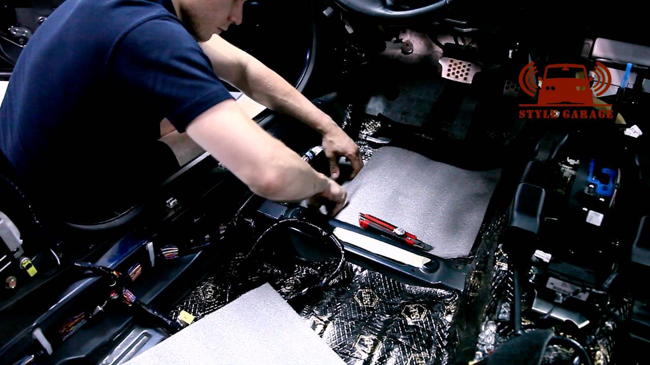 шумоизоляция пола (Infiniti FX45) 2014