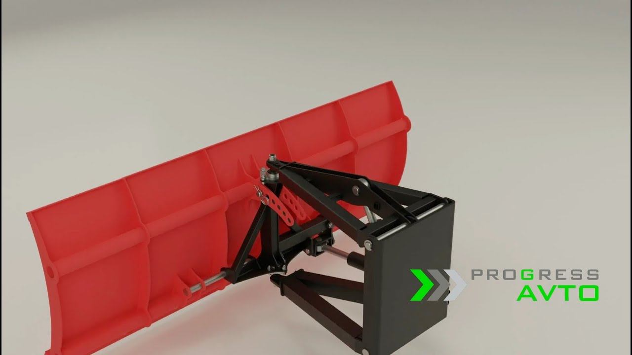 Сборка отвала в 3D анимации в PROGRESS-AVTO установка отвала на трактор / 3d моделирование анимация