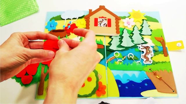 Игра из фетра для малышей "Сказки Сутеева"