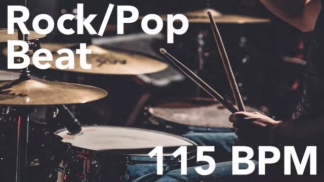 Rock Pop Basic Beat 115 BPM Drum Track
