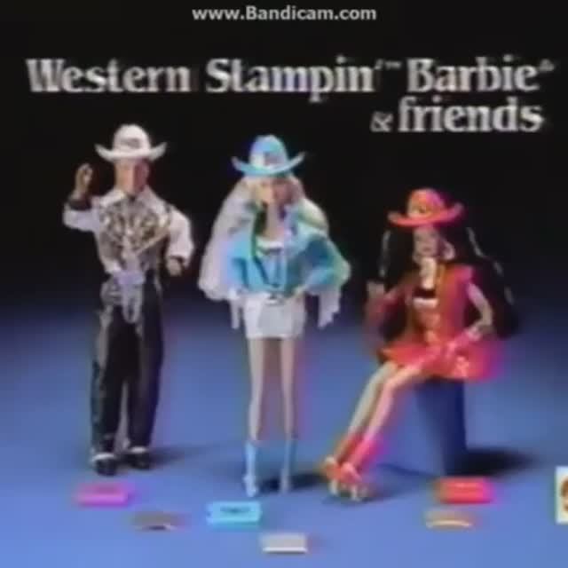 1993 Реклама куклы Барби Маттел Ковбой Stampin Barbie Mattel