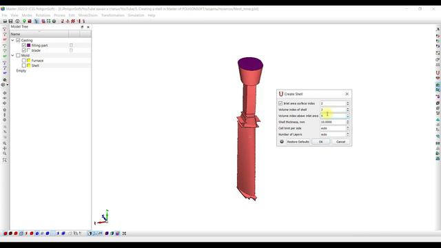 Creating a shell in Master of POLIGONSOFT