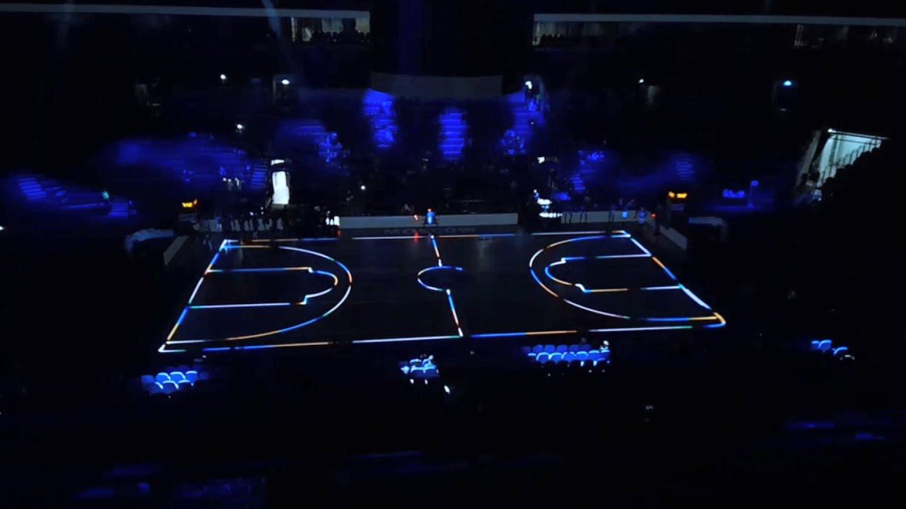 Баскетбол. Лазерное шоу. Лазерный 3D mapping