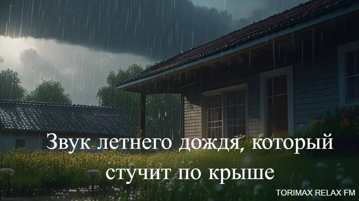 Звук летнего дождя, который стучит по крыше | Звуки дождя