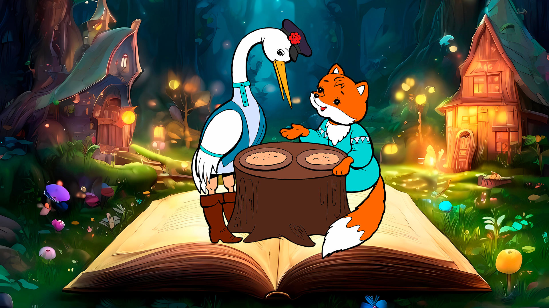 СКАЗКИ на НОЧЬ | Лиса и Журавль | Аудиосказки для детей