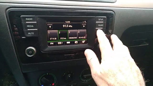 Skoda rapid. Сброс надписи инспекционный сервис.