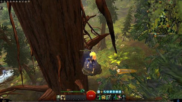 Jumping puzzle - Lowland Shore - Treetop Beehive & Daily Buzzy Treetops achievement (Guild Wars 2)