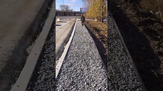 Заезд с трассы на территорию + тротуар/СБ-групп_#асфальт #екатеринбург #екб