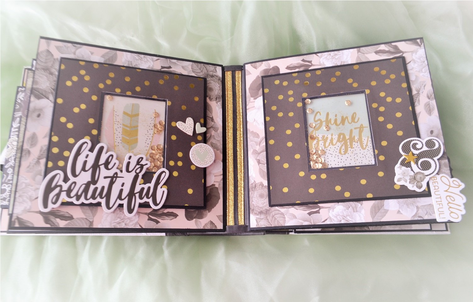 СВАДЕБНЫЙ ФОТОАЛЬБОМ / Страница №5 / СКРАПБУКИНГ ОБУЧЕНИЕ