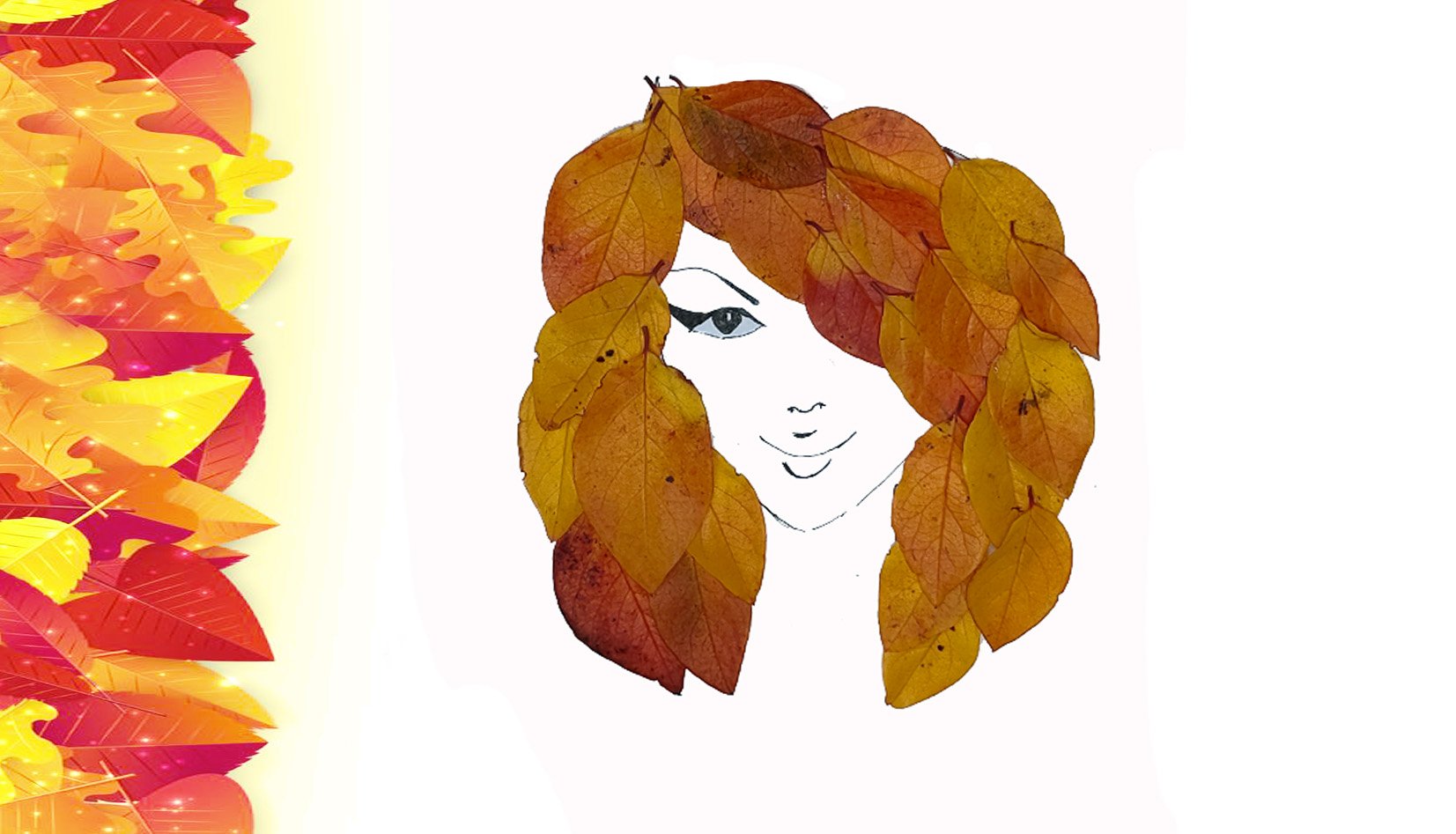 Делаем КРАСИВЫЙ ПОРТРЕТ ОСЕНИ! Аппликация из листьев!