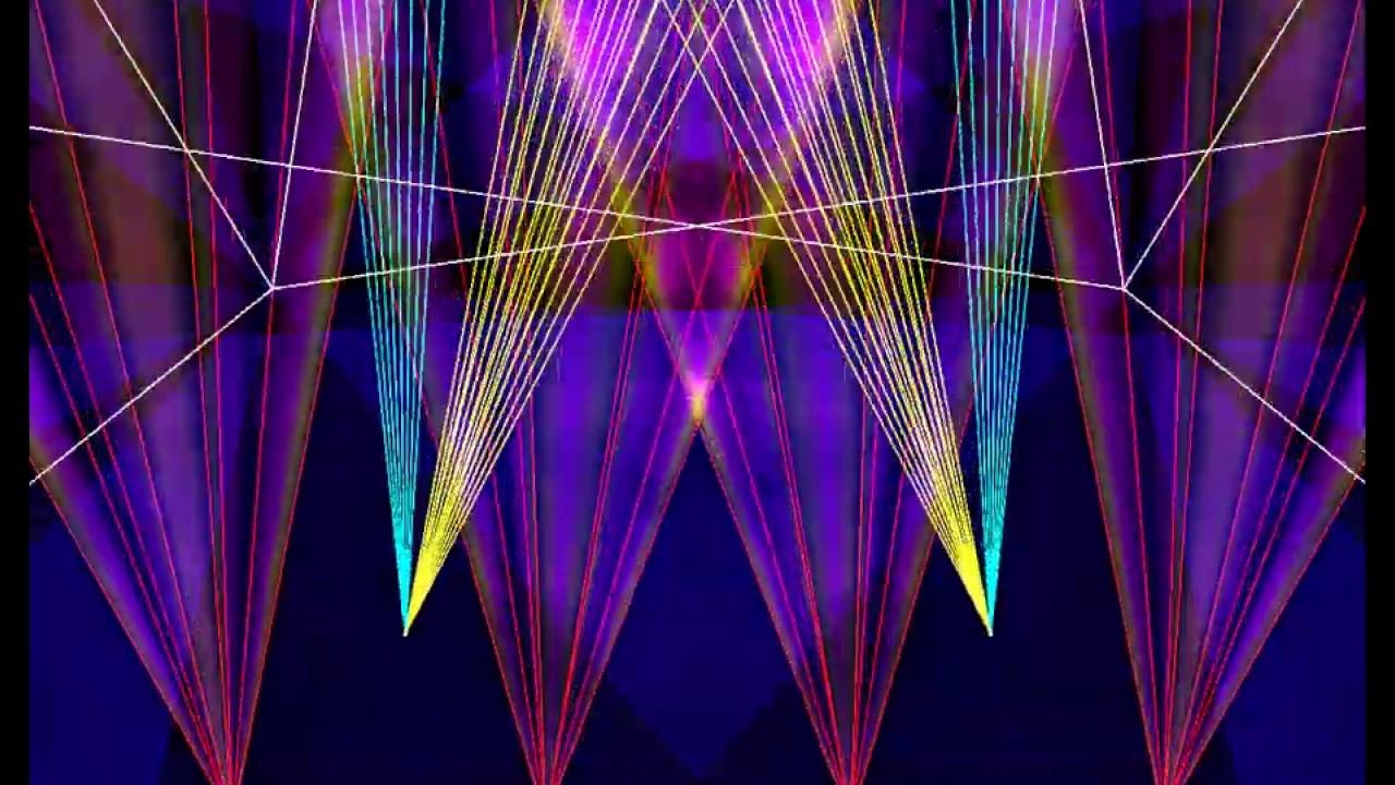 Лазерное лучевое шоу на 13 лазеров. Превью шоу.