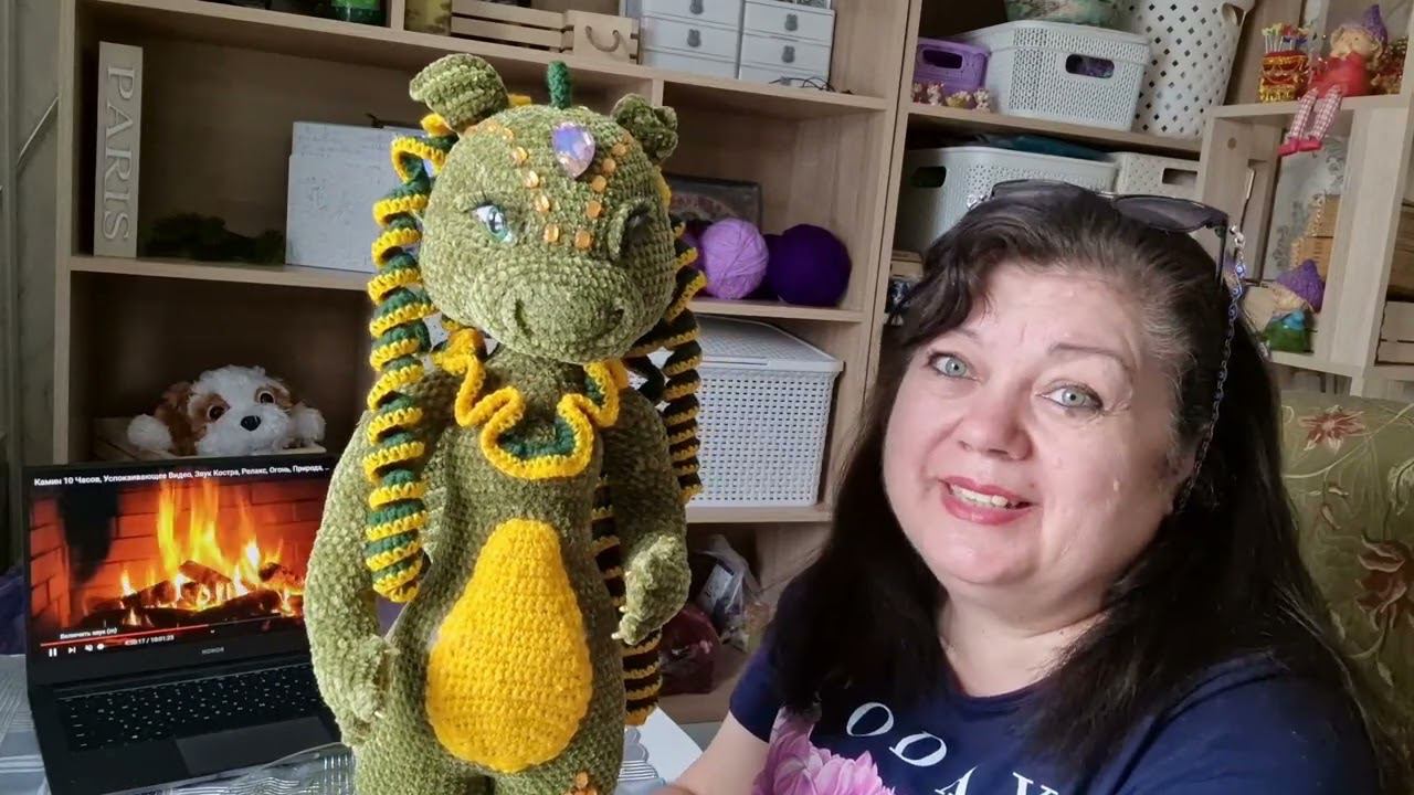 Обзор моей дракоши Дины/ новые творческие планы с Верочкой Татариновой