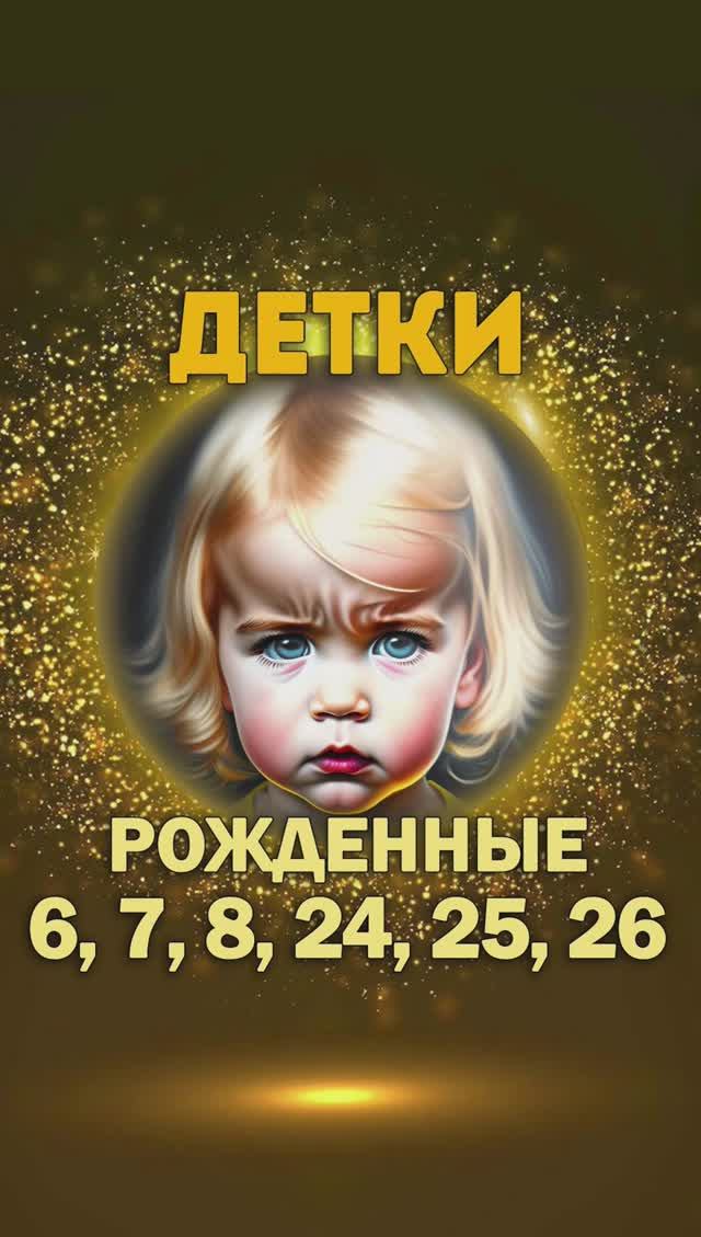 Детки рождённые 6,7,8,24,25 и 26 числа любого месяца