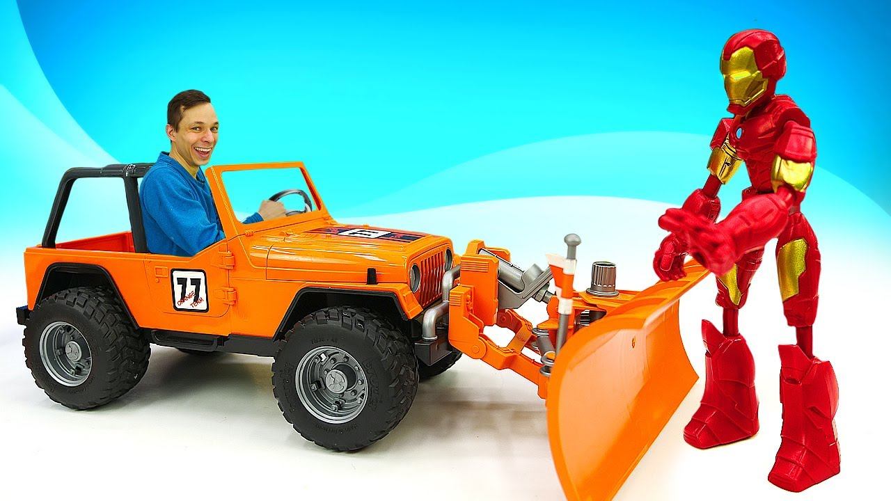 Игры машинки - Железный Человек и Фёдор прокачивают Тачки! - Супергерои в видео игре для мальчиков