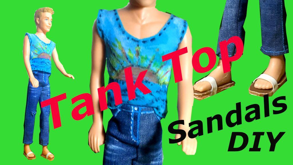 Майка и сандали для Кена своими руками
