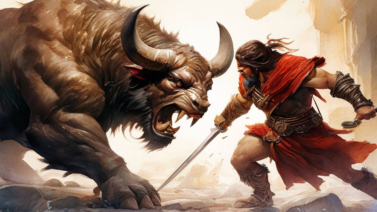 Лабиринт Минотавра - хард рок, яростный метал трек | «Легенды в металле» от @neuroart_dm