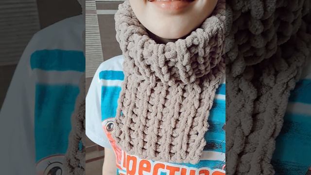 Манишка из пряжи Alize Puffy Fine.mp4