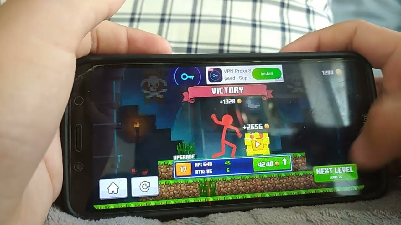 GidroMaster  Пытаююсь пройти игру Stickman Vs Minecraft