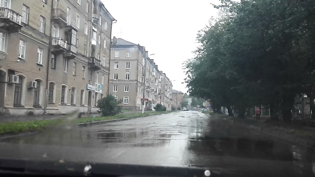 улица Строительная, город Юрга (из авто)