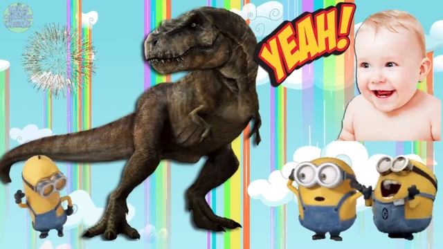 Динозавры Герои в Масках Для Детей Мультики Про Динозавров Тиранозавр  Подбери Голову.