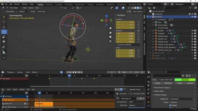 3. Creating the walk back to stand transition