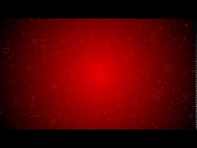 Шикарный свадебный футаж тёмно-красного фона с эффектом контура сердечек