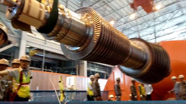 Монтаж ротора паровой турбины