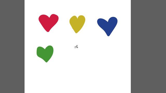 Рисуем сердечки детям часть 14