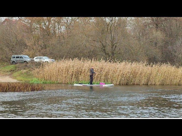 Прогулка на сапбордах 5 ноября 2023года к Чёрному озеру (река Излегоща)