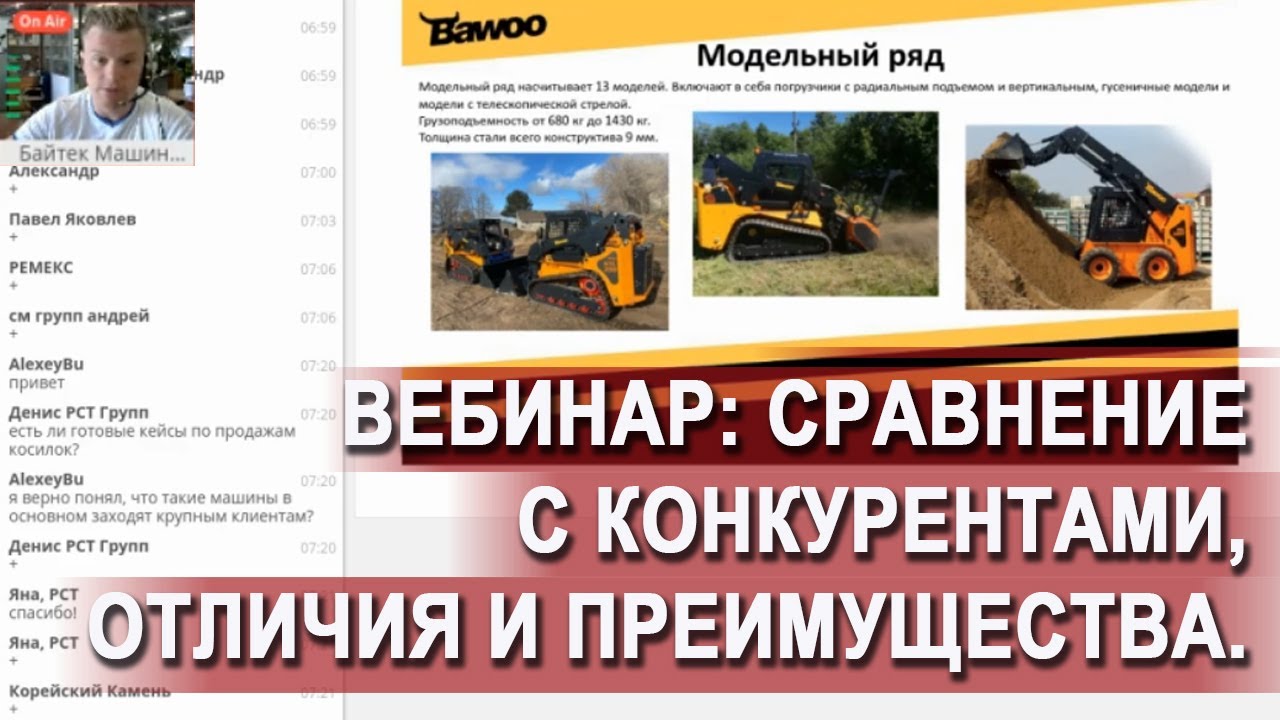 Минипогрузчики BAWOO. Сравнение с конкурентами, отличия и преимущества.