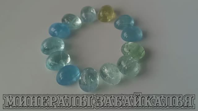 Кабошоны аквамарина, берилла, гелиодора 7*9 (± 0.2) мм