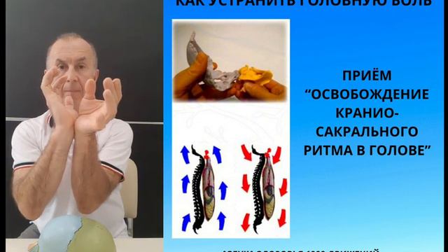 КАК УСТРАНИТЬ ГОЛОВНУЮ БОЛЬ. ПРИЁМ “ОСВОБОЖДЕНИЕ КРАНИО-САКРАЛЬНОГО РИТМА В ГОЛОВЕ”.