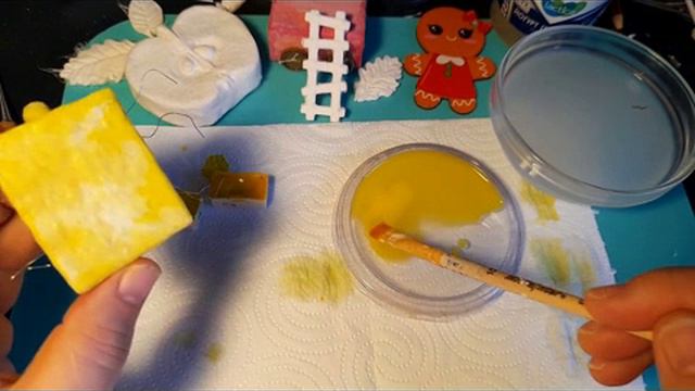 Ватная тележка. Крашу акварелью.