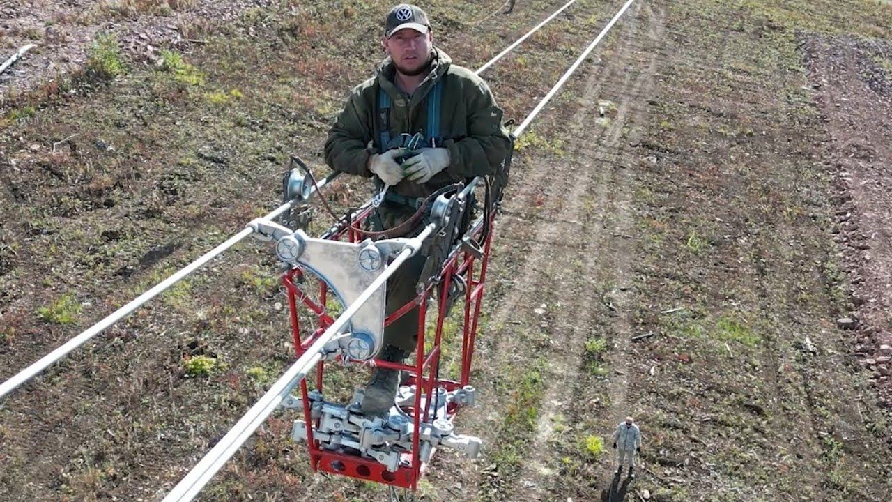 Установка дистанционных распорок-гасителей типа 3РГД