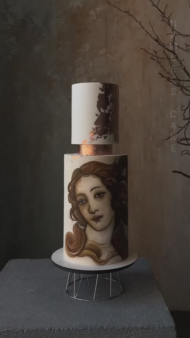 (89) Торт по мотивам картины - Рождение Венеры #cake