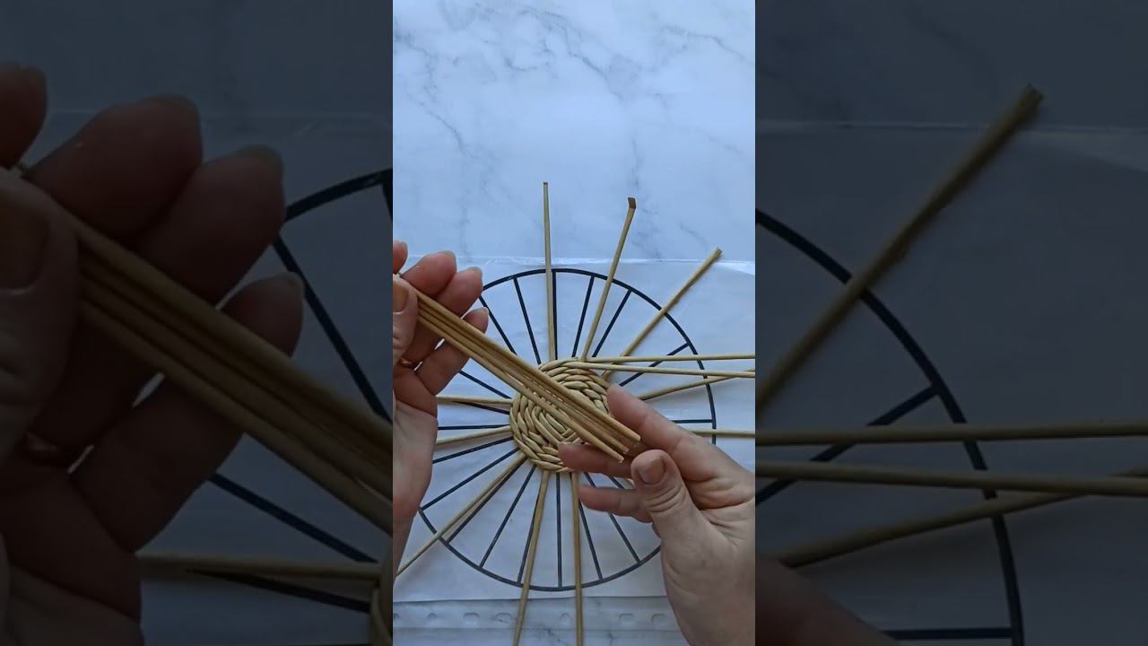 Круглая корзиночка. Ч 1 Плетем круглое дно #diy #плетениеизлозы #плетениекорзины