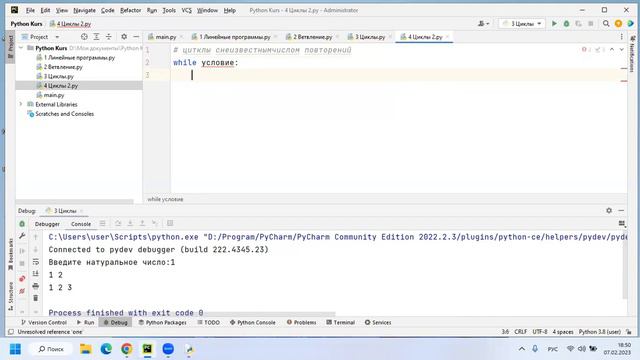 5.1 Общий вид цикла while