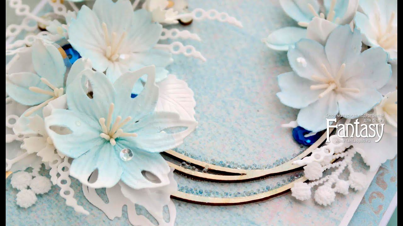 #dies_Fantasy Цветы Каменный цветок для скрапбукинга своими руками Мастер-класс