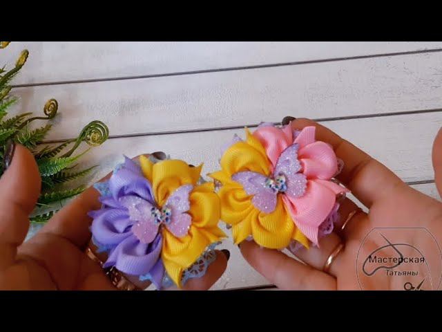 МК. Бантик для закрепления ленты в косу из репсовой ленты шириной 4 см.Часть 2.